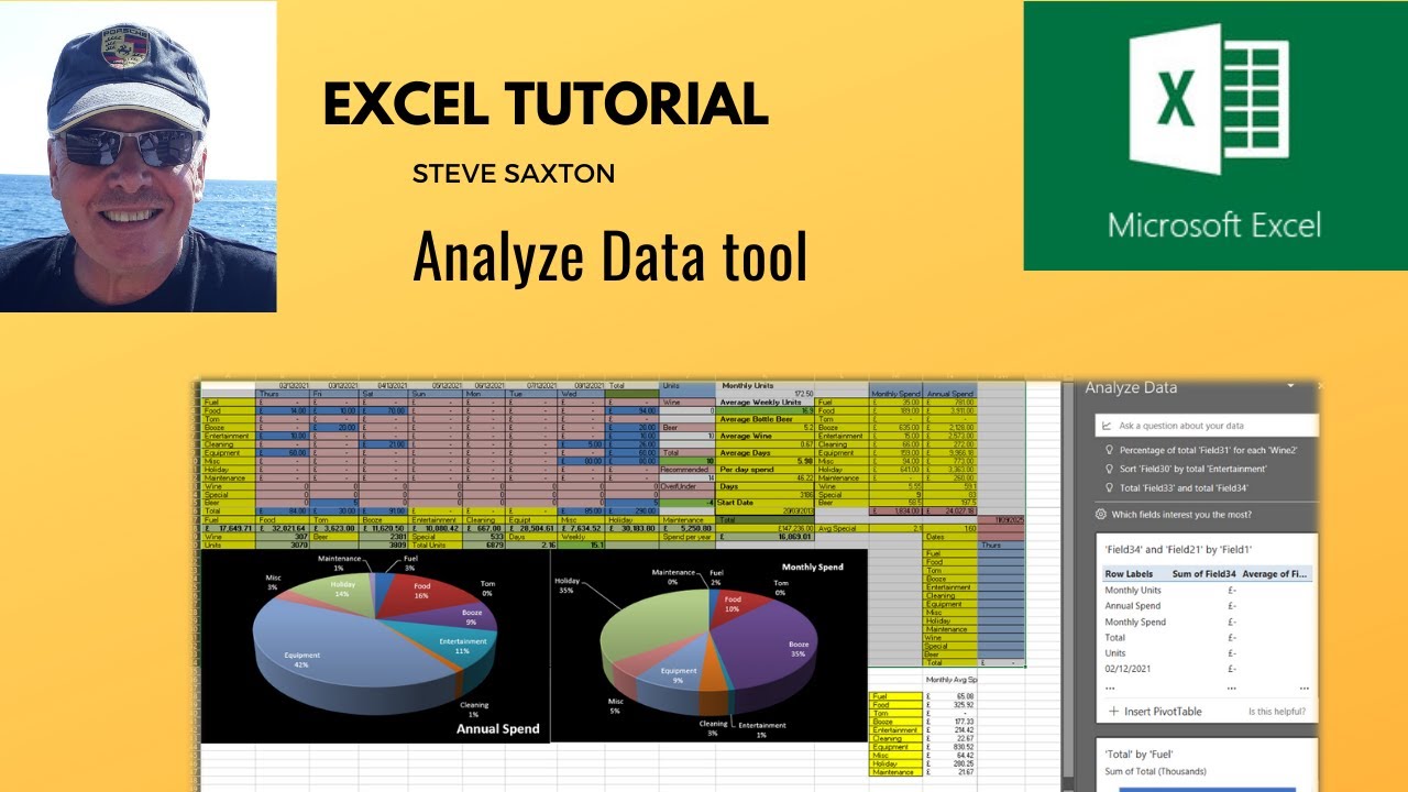 Analyze data tool in Microsoft Excel - YouTube