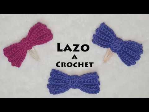 Cómo hacer un LAZO a CROCHET paso a paso - YouTube