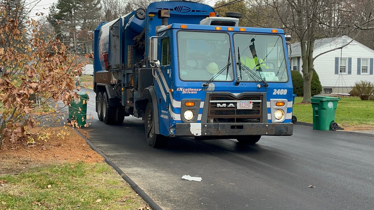 Republic services labrie expert 2409 on morning trash - YouTube