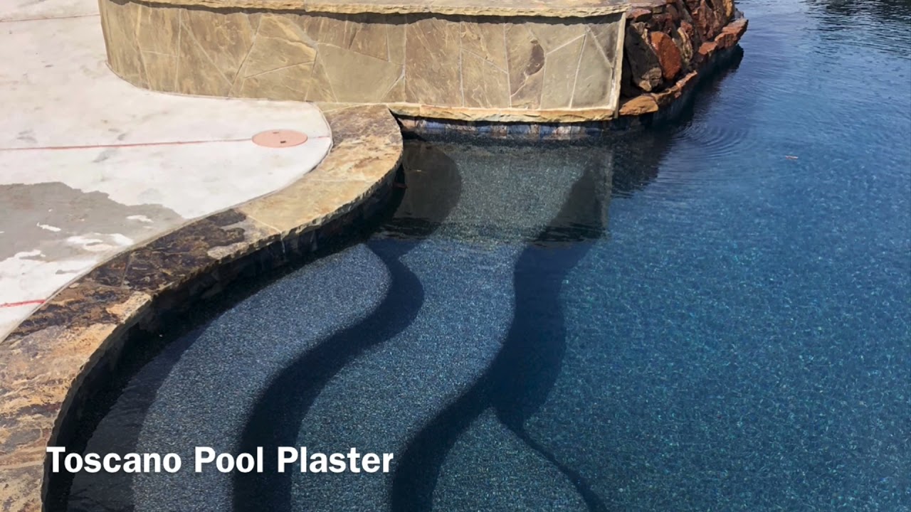 Toscano Pool Plaster - Stonescapes Pebble Midnight Blue - YouTube