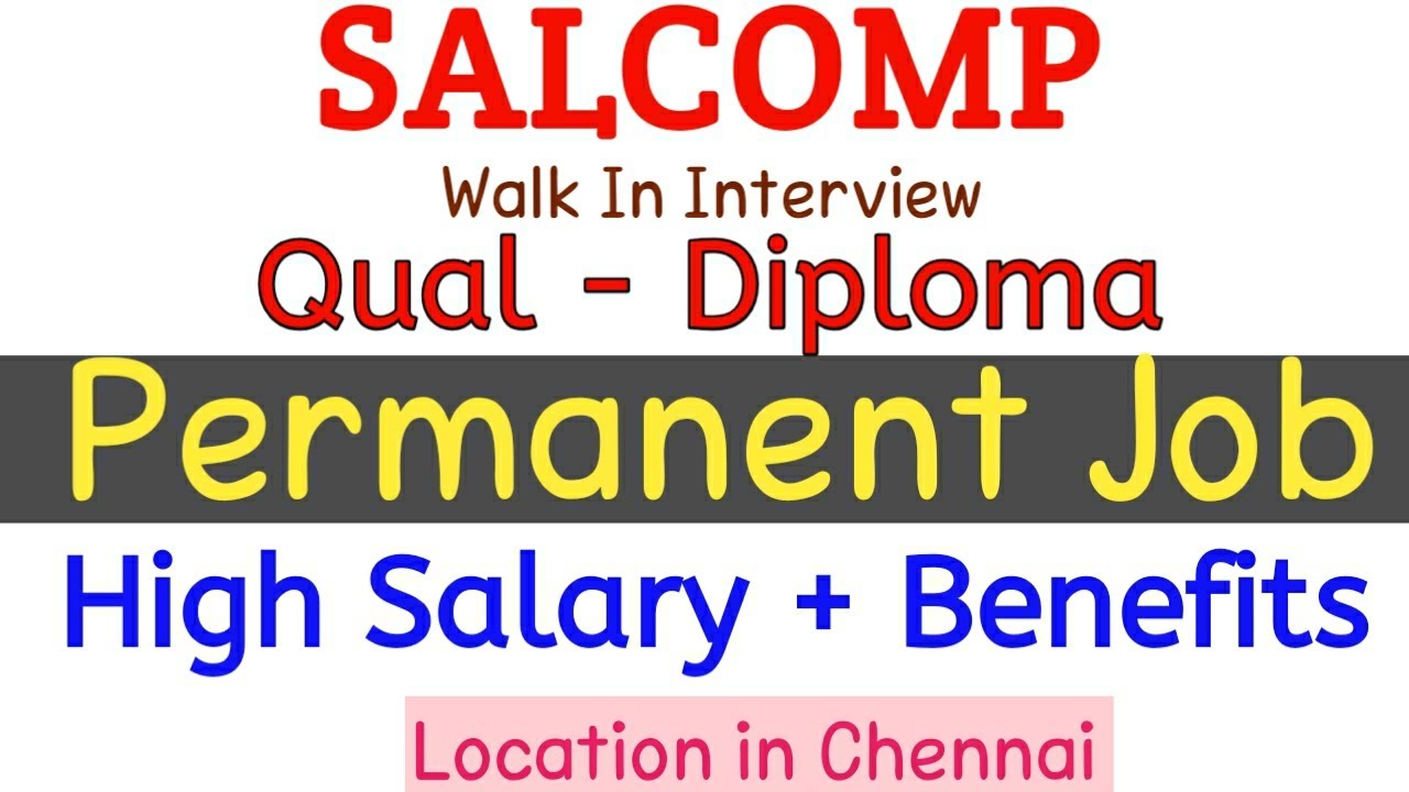 SALCOMP latest job vacancy in Tamil / permanent jobs in Chennai ...