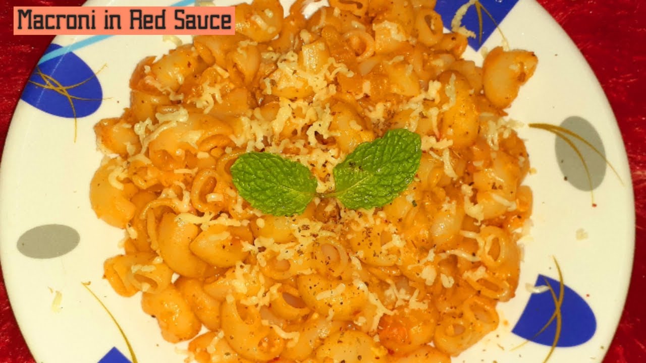 How to make Macroni in red sauce/ chessy spicy macroni /15min breakfast ...