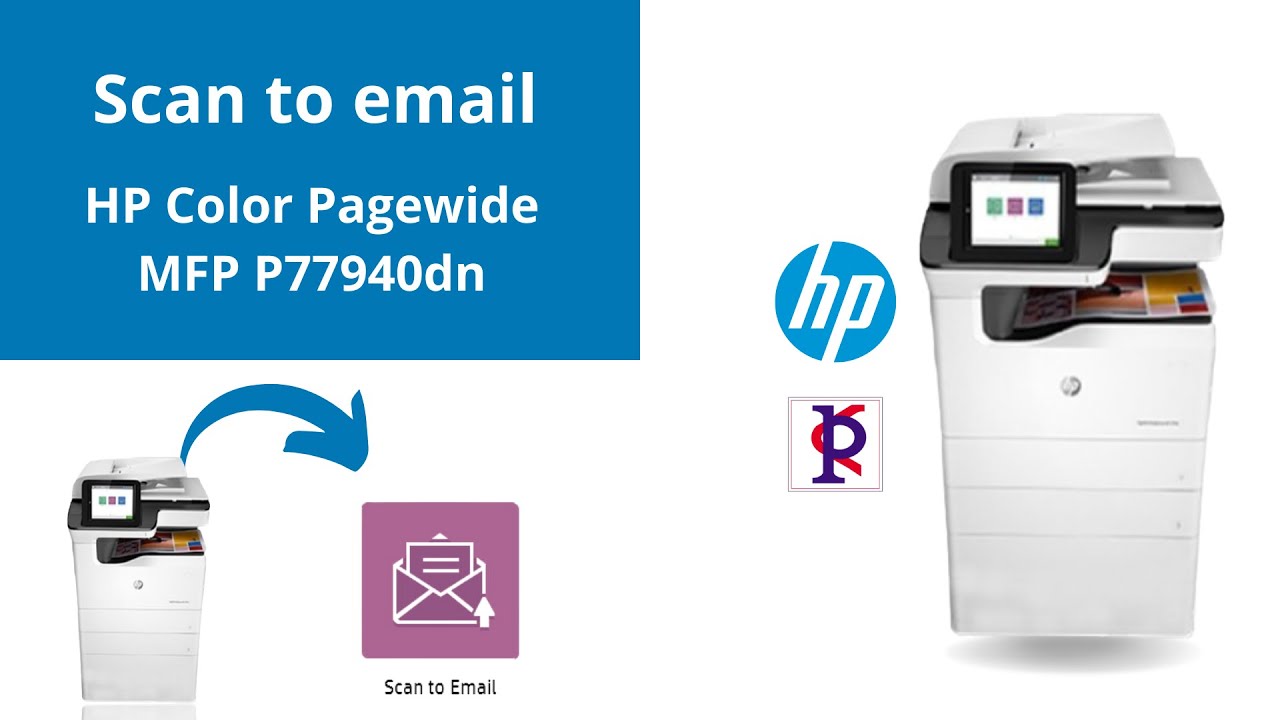 Setup scan to E-mail Printer Hp Color - YouTube