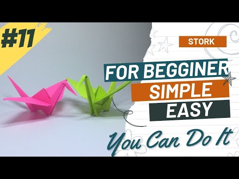 Origami Stork - How to make a Simple Origami Stork Easy for kids - YouTube