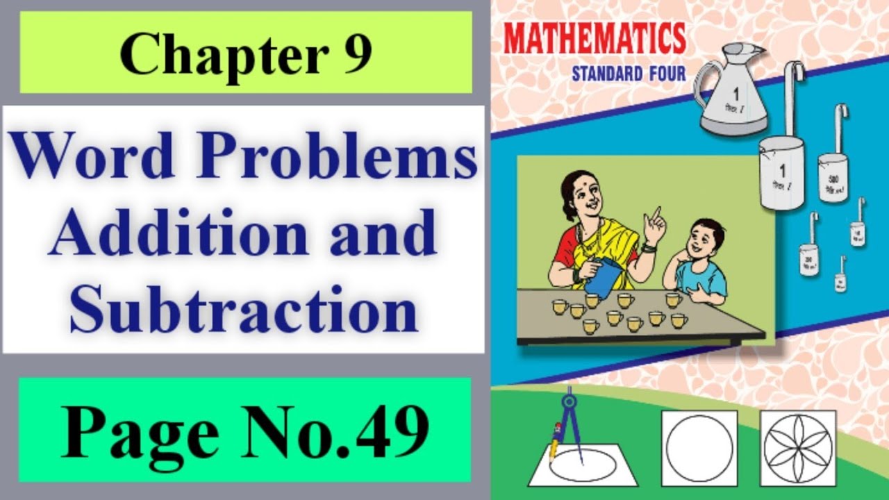 word problems addition and subtraction class 4 page no 49 - YouTube