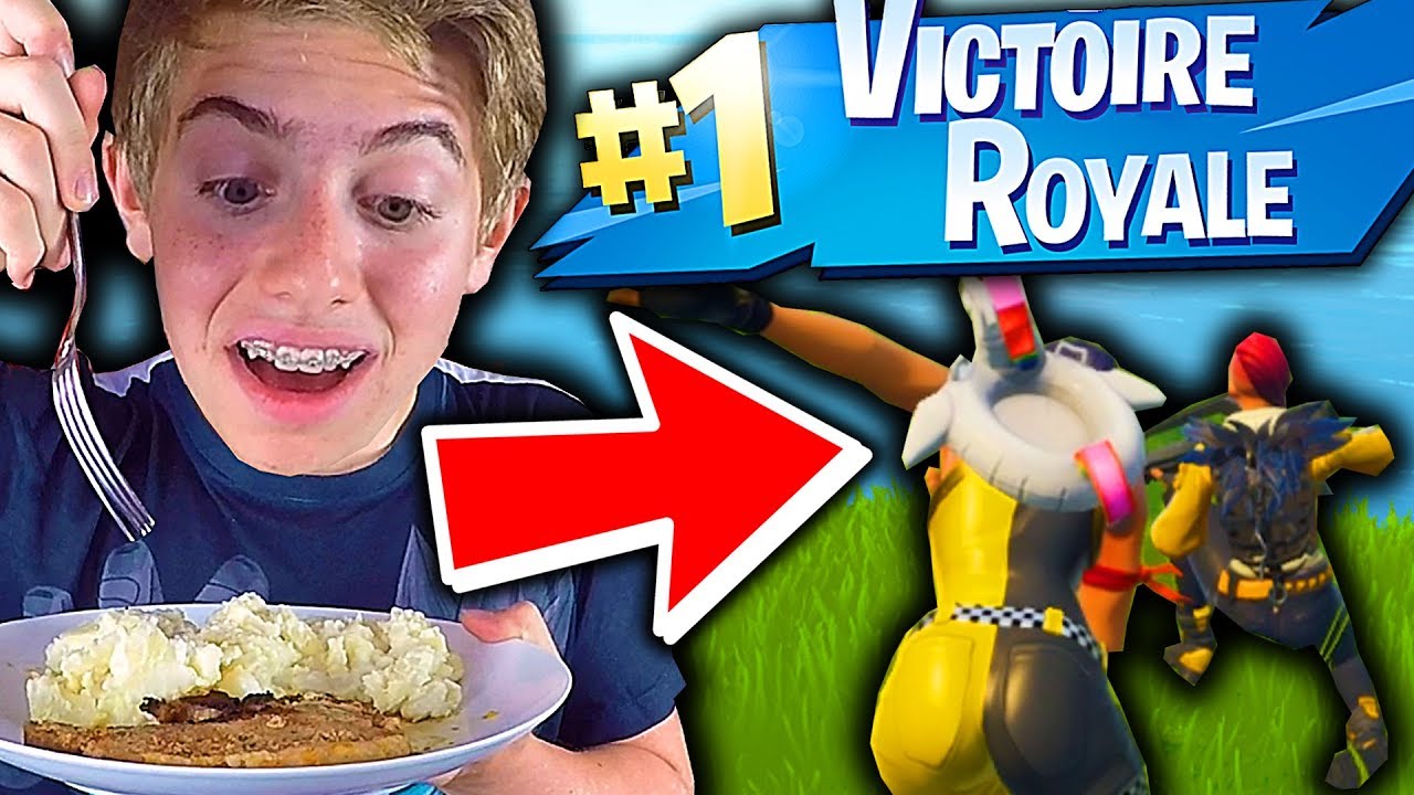 CE NOOB EST PARTI MANGER EN PLEIN TOP 1 SUR FORTNITE BATTLE ROYALE ...
