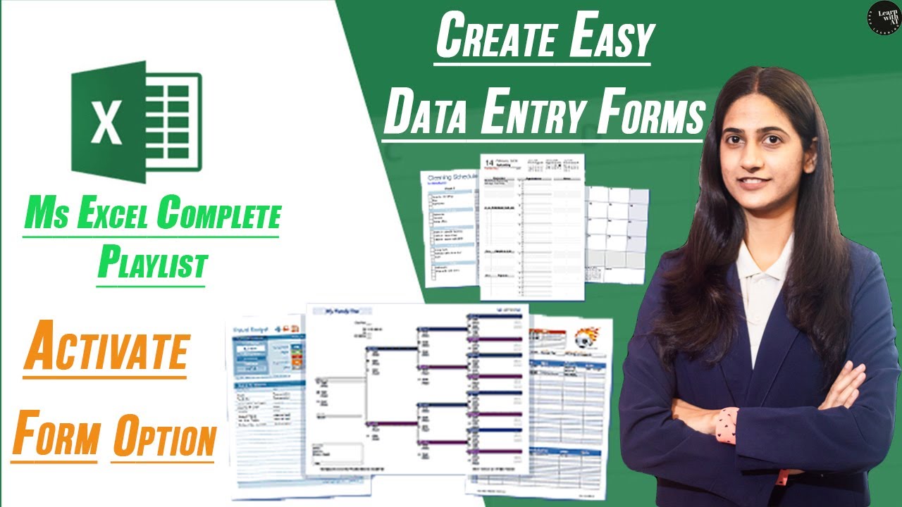 Form option in Ms Excel | How to Activate Form option in Ms Excel | Ms ...