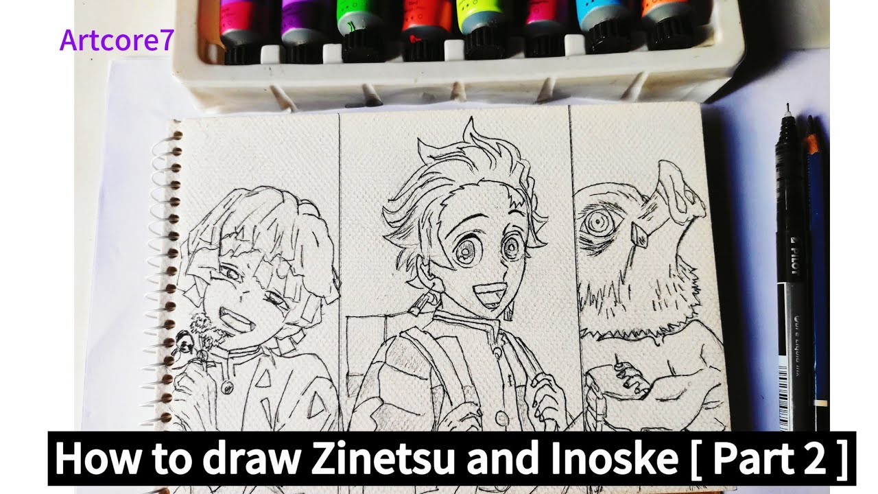 How To Draw Zinetsu and Inoske [ Part - 2 ] Demon Slayer Character ...