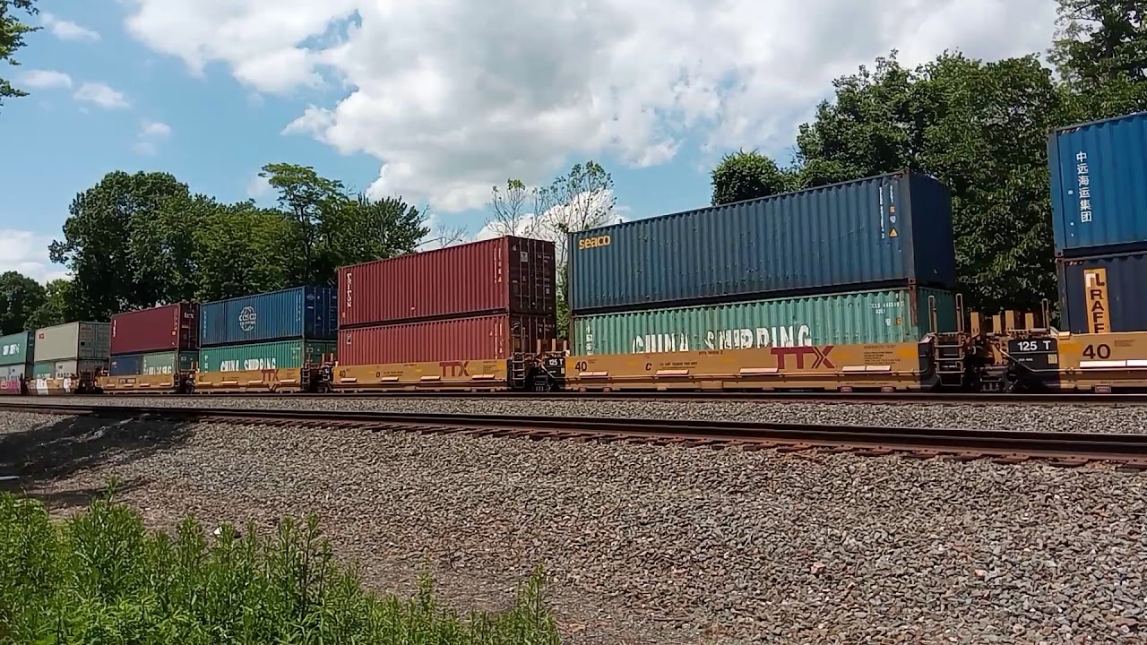Ns intermodal train in cove - YouTube