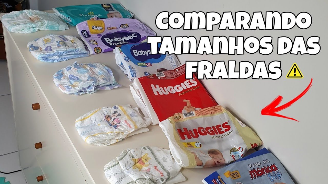 COMPARANDO TAMANHO DAS FRALDAS M + DICA IMPORTANTE ⚠️⚠️ |Ana Paula de ...
