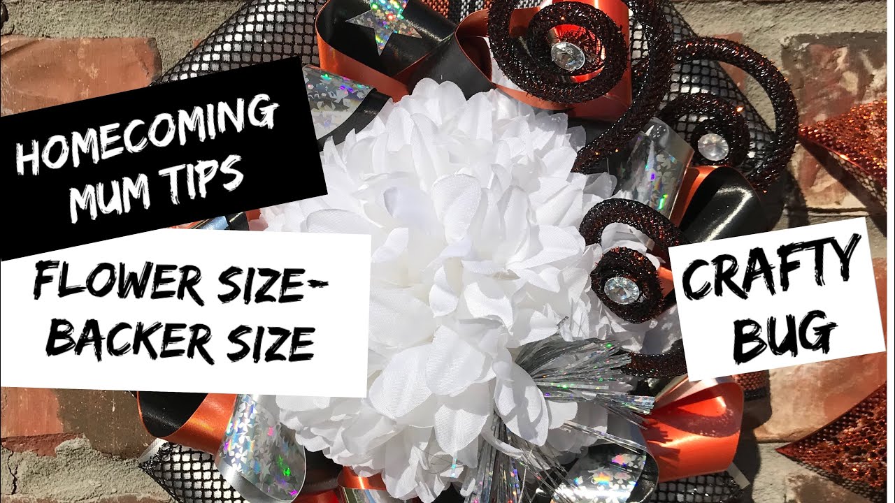 HOMECOMING MUM TIPS TUTORIAL; mum flower to backer size - YouTube