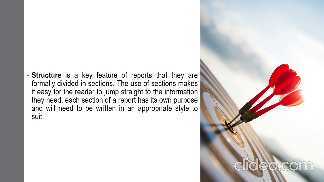 Determine the Objectives and Structures of Various Kinds of Reports ...