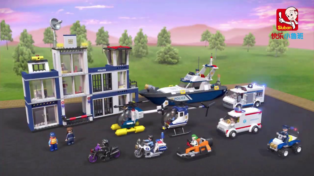City Police Building Brick kits by Sluban - YouTube