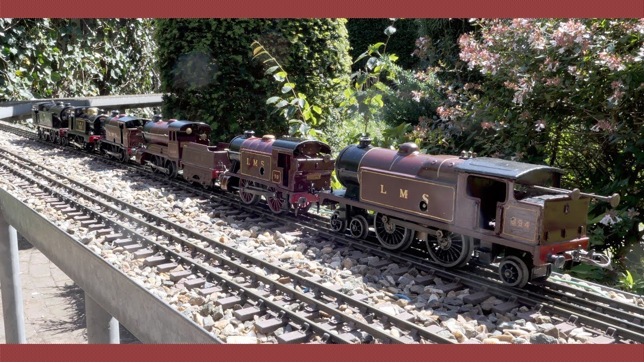 A number of Hornby LMS clockwork locomotive in different liveries with ...