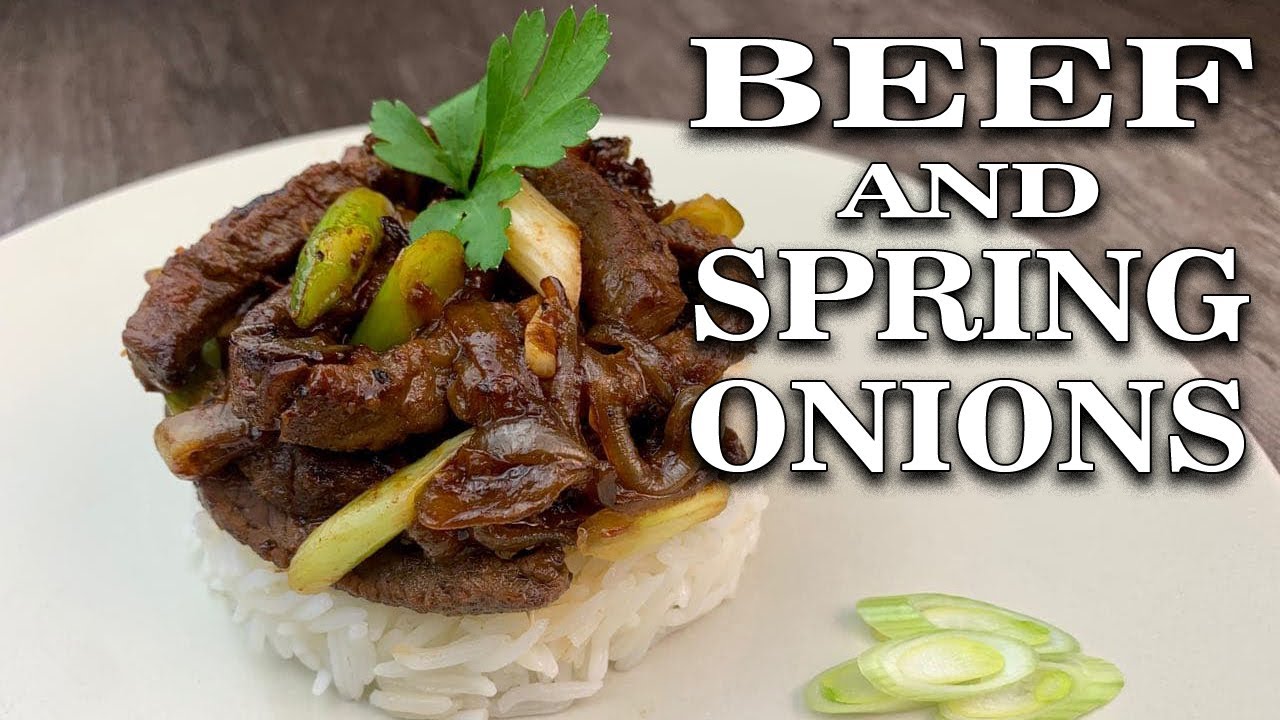 Beef and spring onions - YouTube