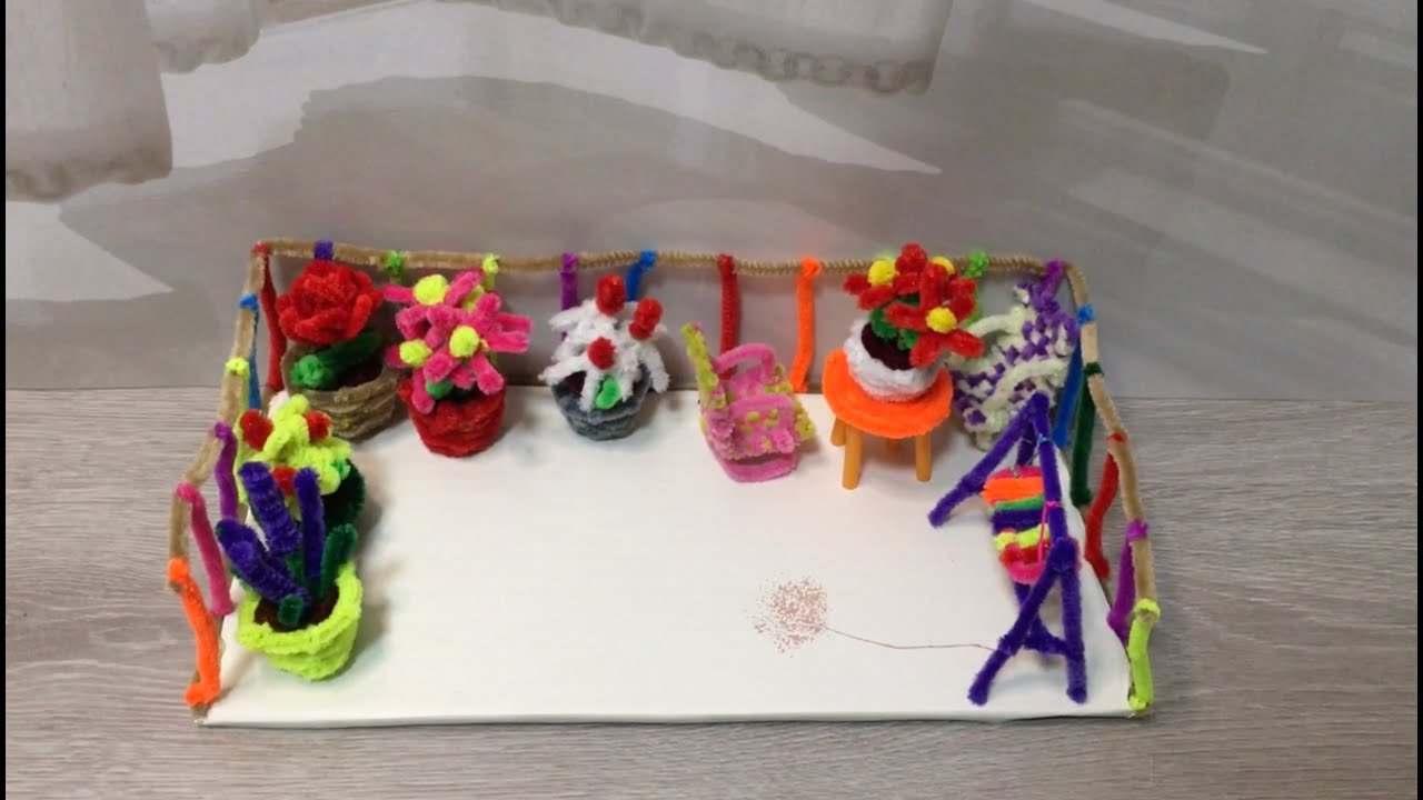 DIY piper cleaner garden terrace 花园阳台DIY - YouTube