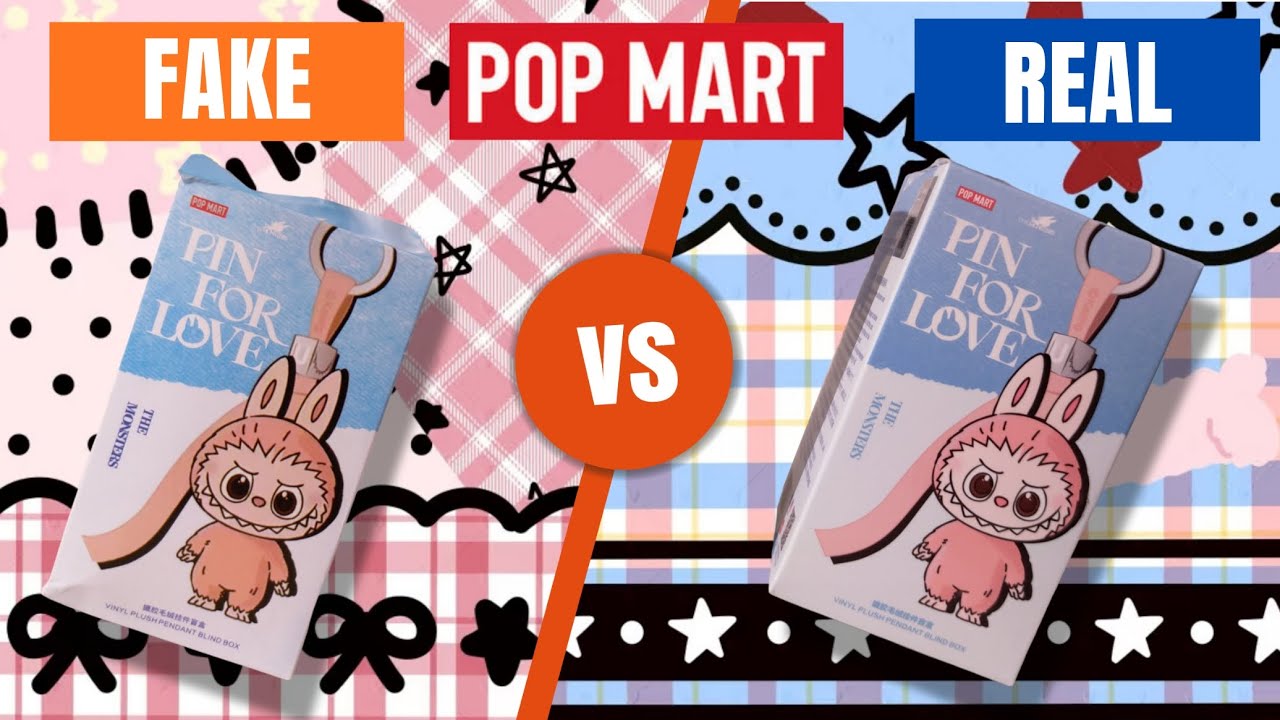 Don’t Get Scammed! REAL vs FAKE POPMART Mini Labubu & Lafufu Pin For ...