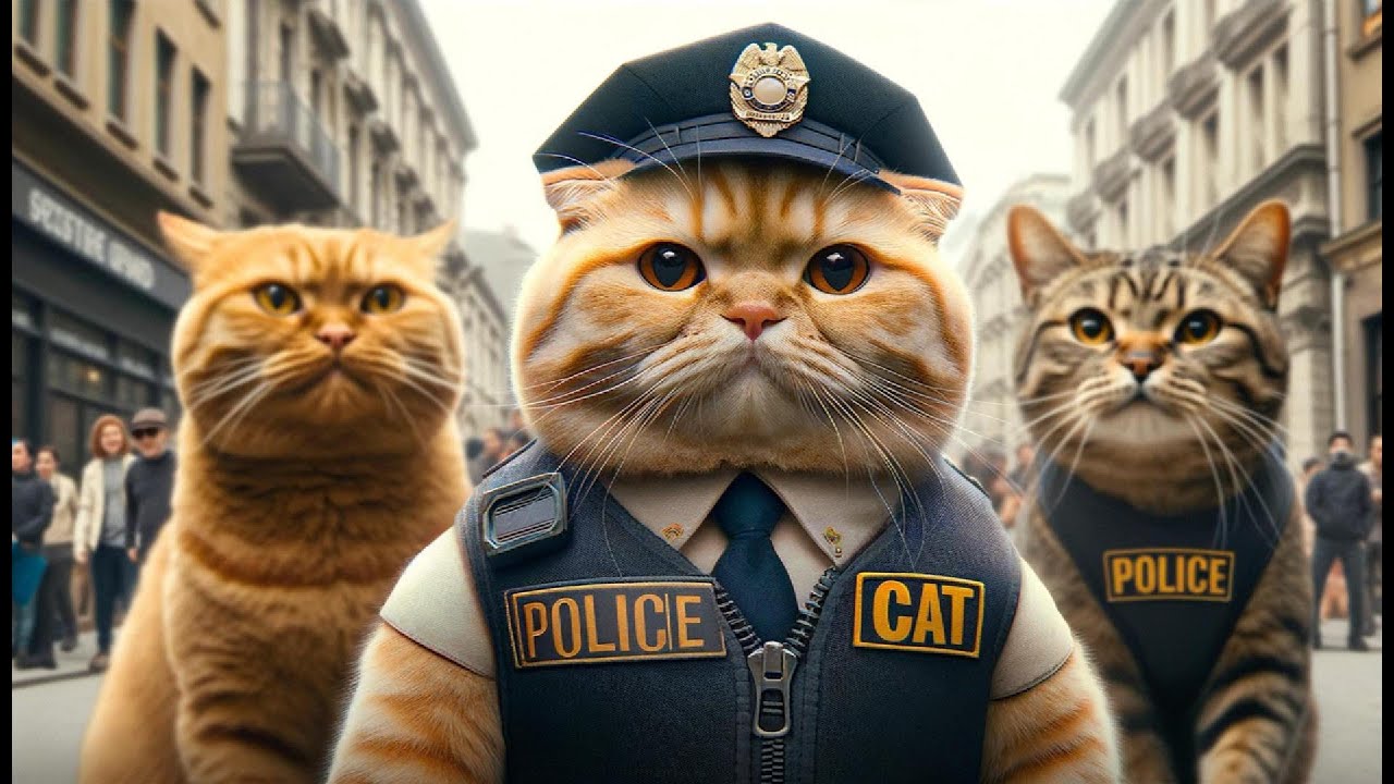 Police Cat Takes His Mother's Revenge😿🔥 | #cat #cutecat #aicat - YouTube