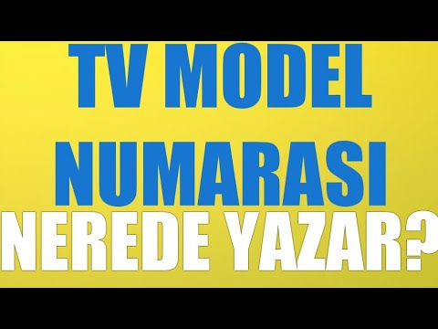 TV Model Numarası Nerede Yazar?