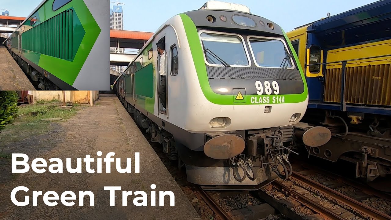 Beautiful Green Color Train in Sri Lanka Railways - YouTube
