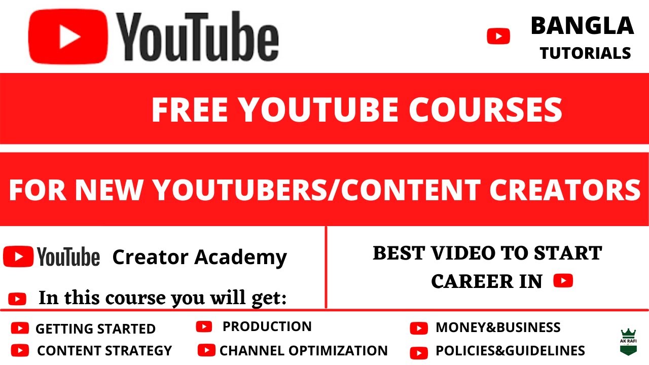 Youtube Free Course | Free Youtube Online Course for creators | Youtube ...