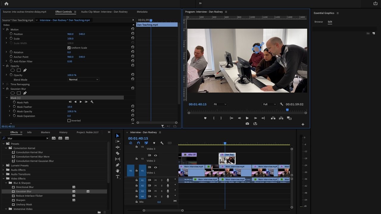 Premiere Pro Masking Effects - Blurring Faces - YouTube