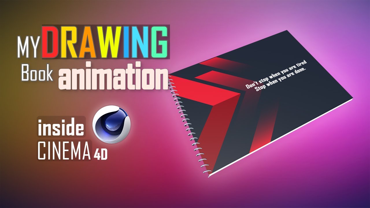 MY OLD DRAWING BOOK | ART | Cinema 4D - Drawing Book Animation | 3D ...