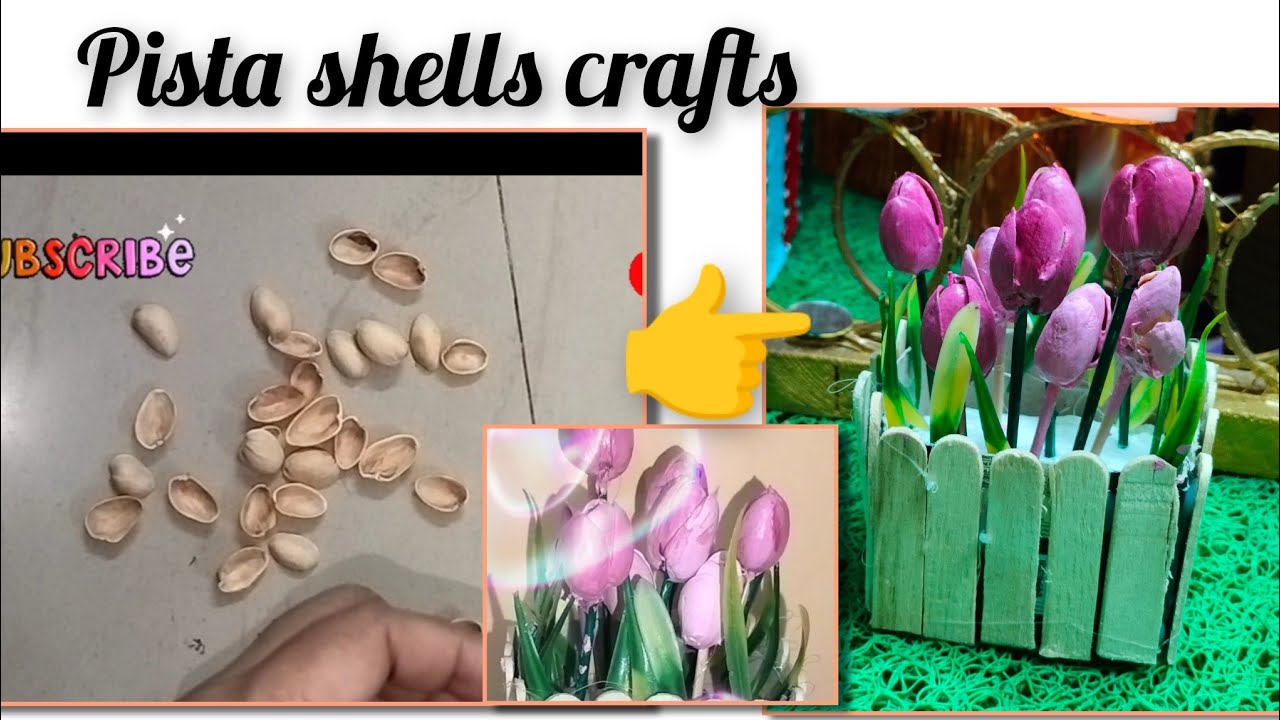 Beautiful Decorative piece with Pista shells// Pista shells crafts ...