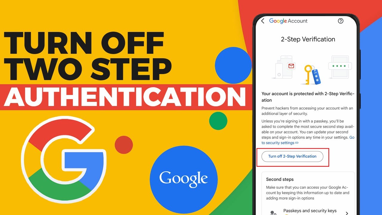 How To Turn Off Two Step Authentication On Google - YouTube