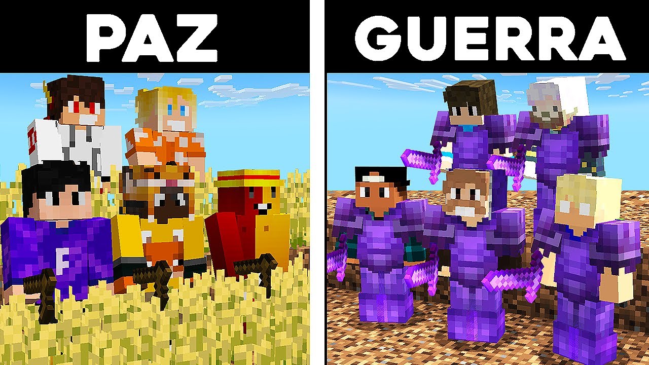 SIMULEI UMA GUERRA NO MINECRAFT - YouTube