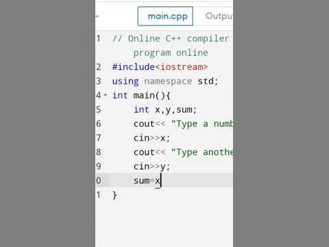 Cpp program add two numbers #shorts #cpp - YouTube