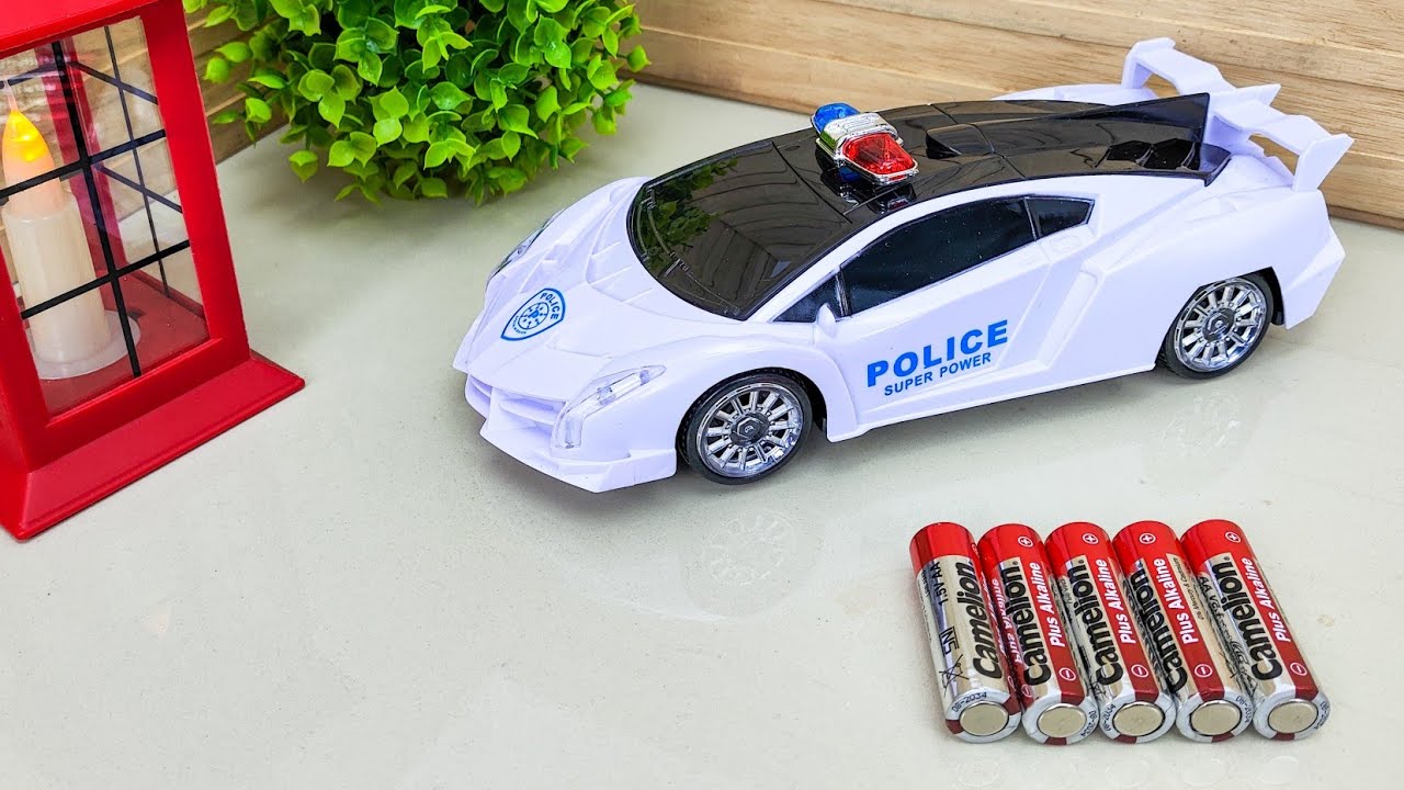 Unboxing R/C Cyclone Gear Stunt Car, 5D Police Car Super Power, Train ...