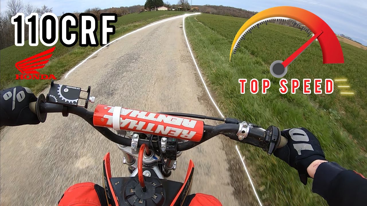 Vitesse MAX Honda 110 crf - YouTube