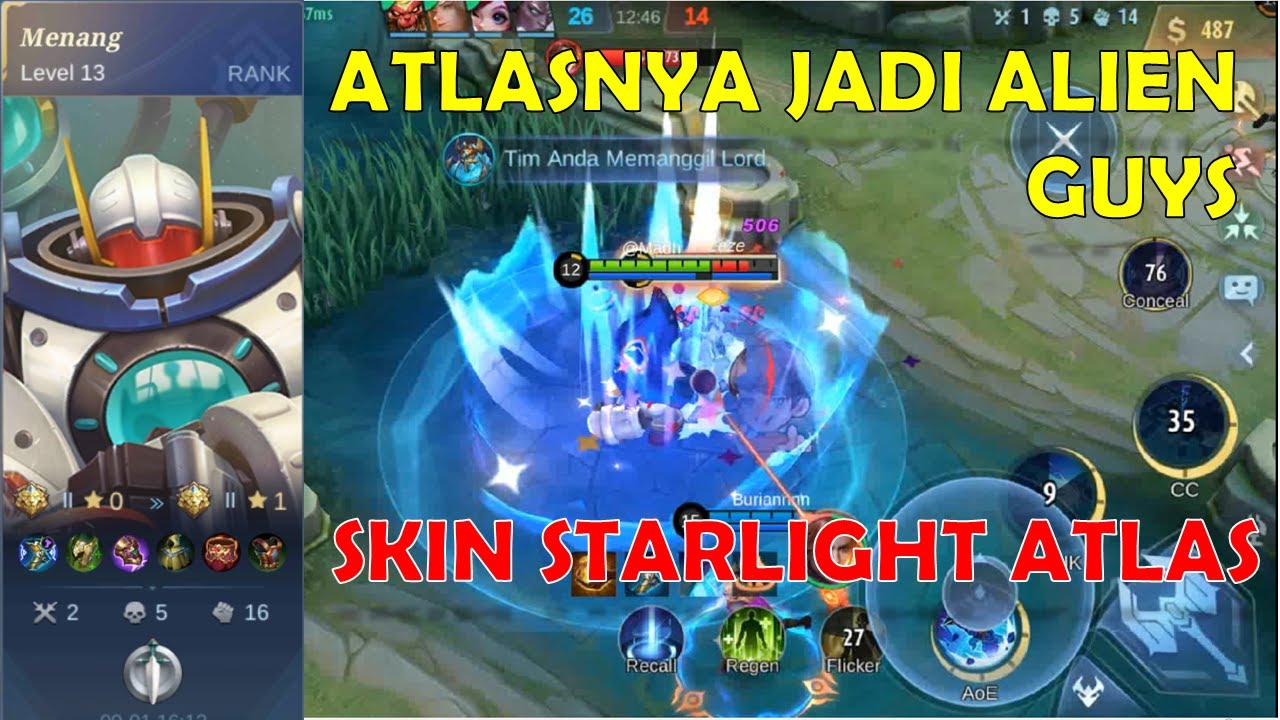 GAMEPLAY SKIN STARLIGHT ATLAS "SPACE MECH" KEREN PARAH, BANYAK PLANET GUYS - MOBILE LEGEND - YouTube