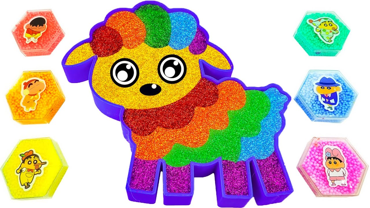 Slime Mixing ASMR | How to Make a Rainbow Sheep Bathtub & Satisfying ...