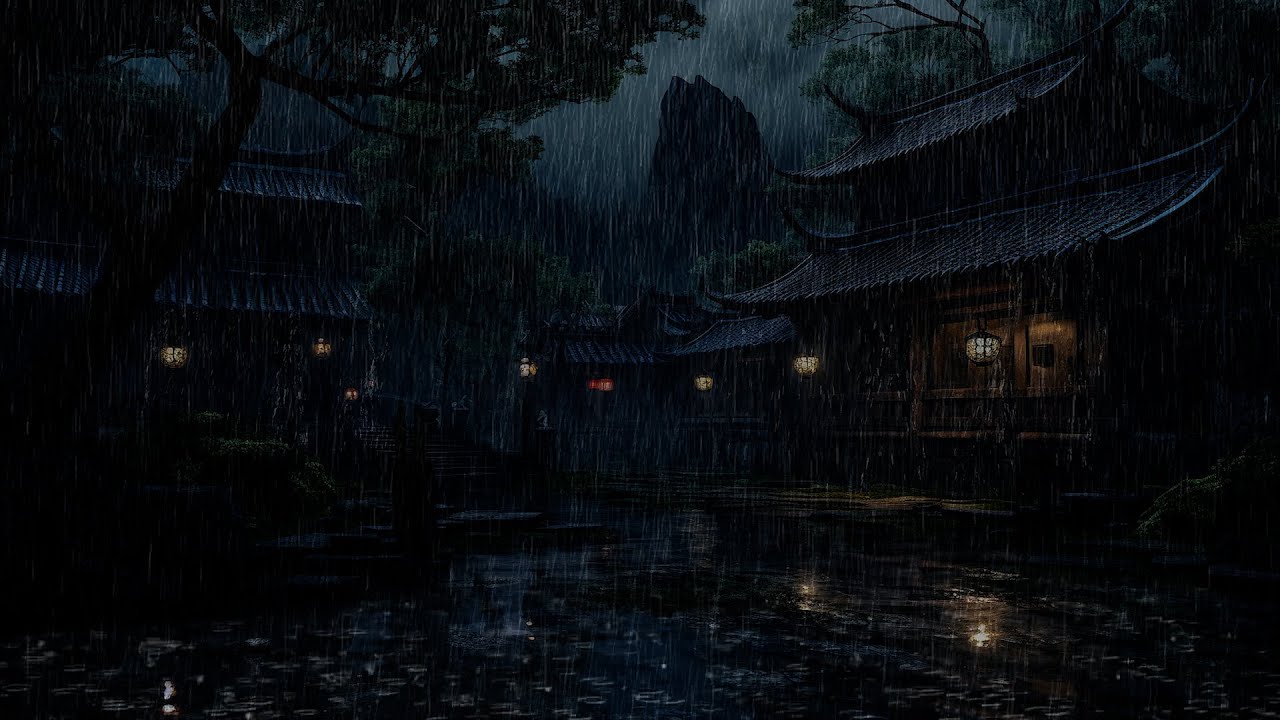 Quiet Rain Sound In The Night Takes Away Stress And Pressure, Relaxes ...