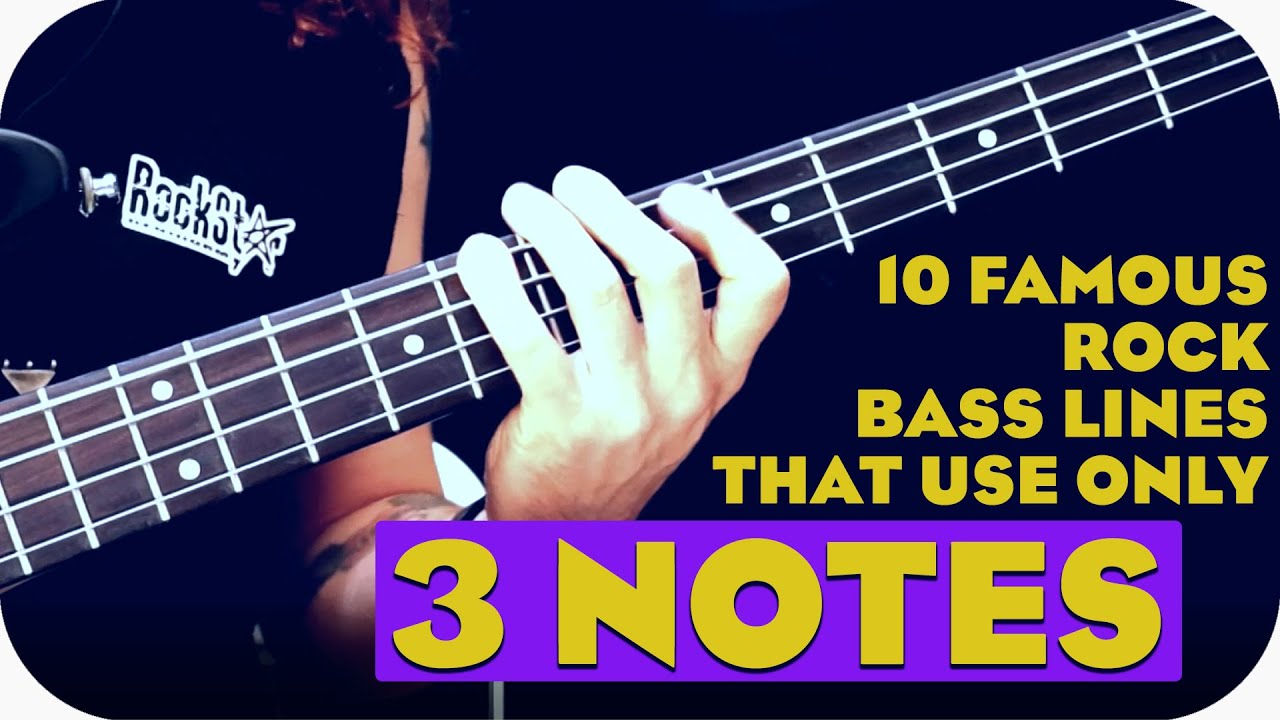10 famous rock bass riffs that only use 3 notes - YouTube