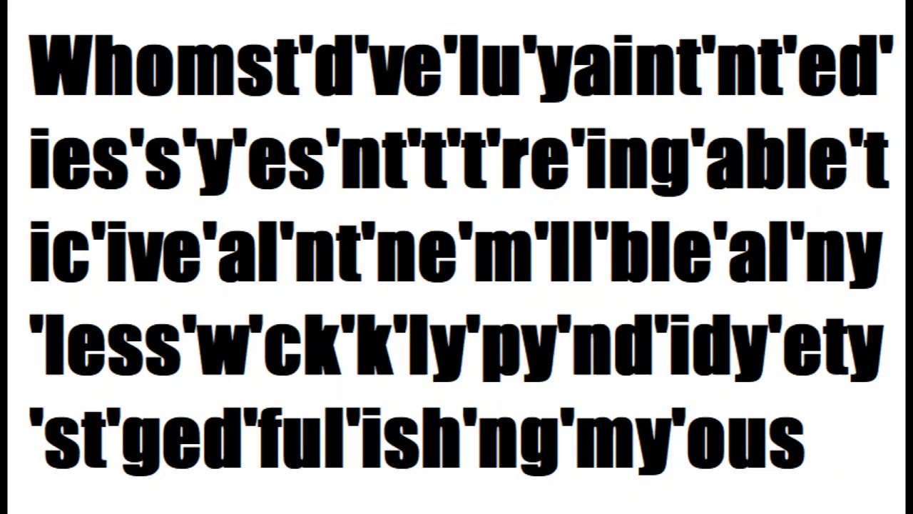 Whomst'd've... - YouTube