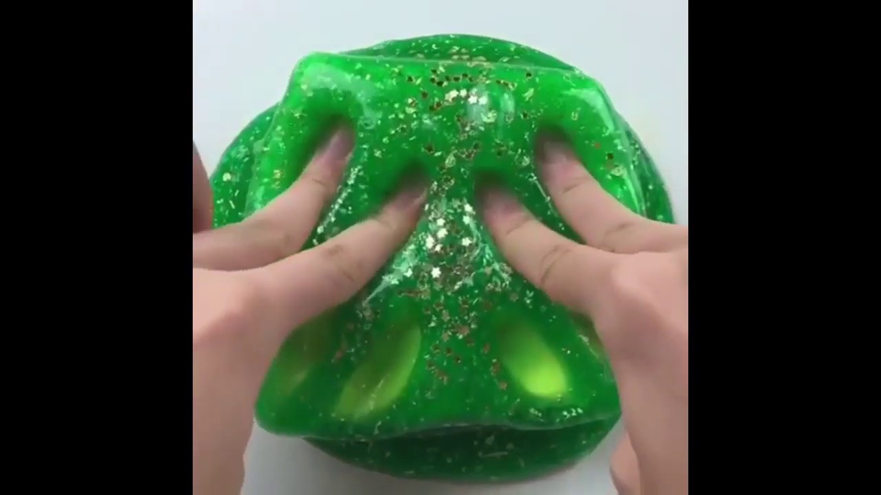 GREEN SLIME COMPILATION | 2019 SATISFYING SLIME ASMR - YouTube