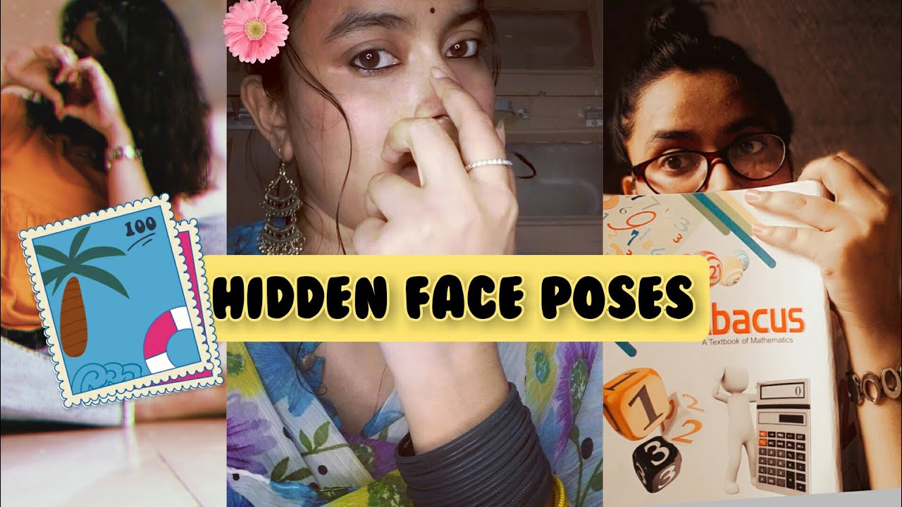 Hidden face poses ideas||watsapp dp pic ideas||How to pose at home ...