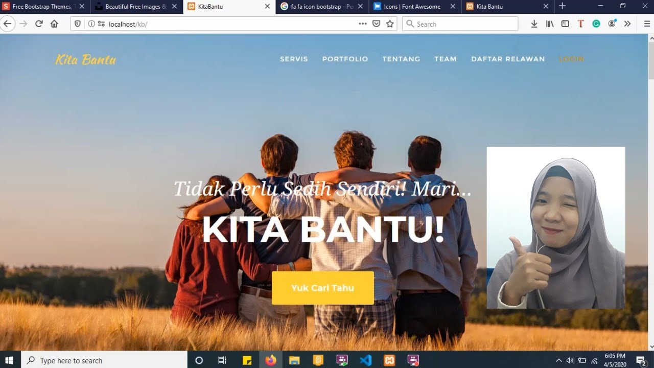 Tutorial Front-End Template Startbootstrap Agency One Page - YouTube