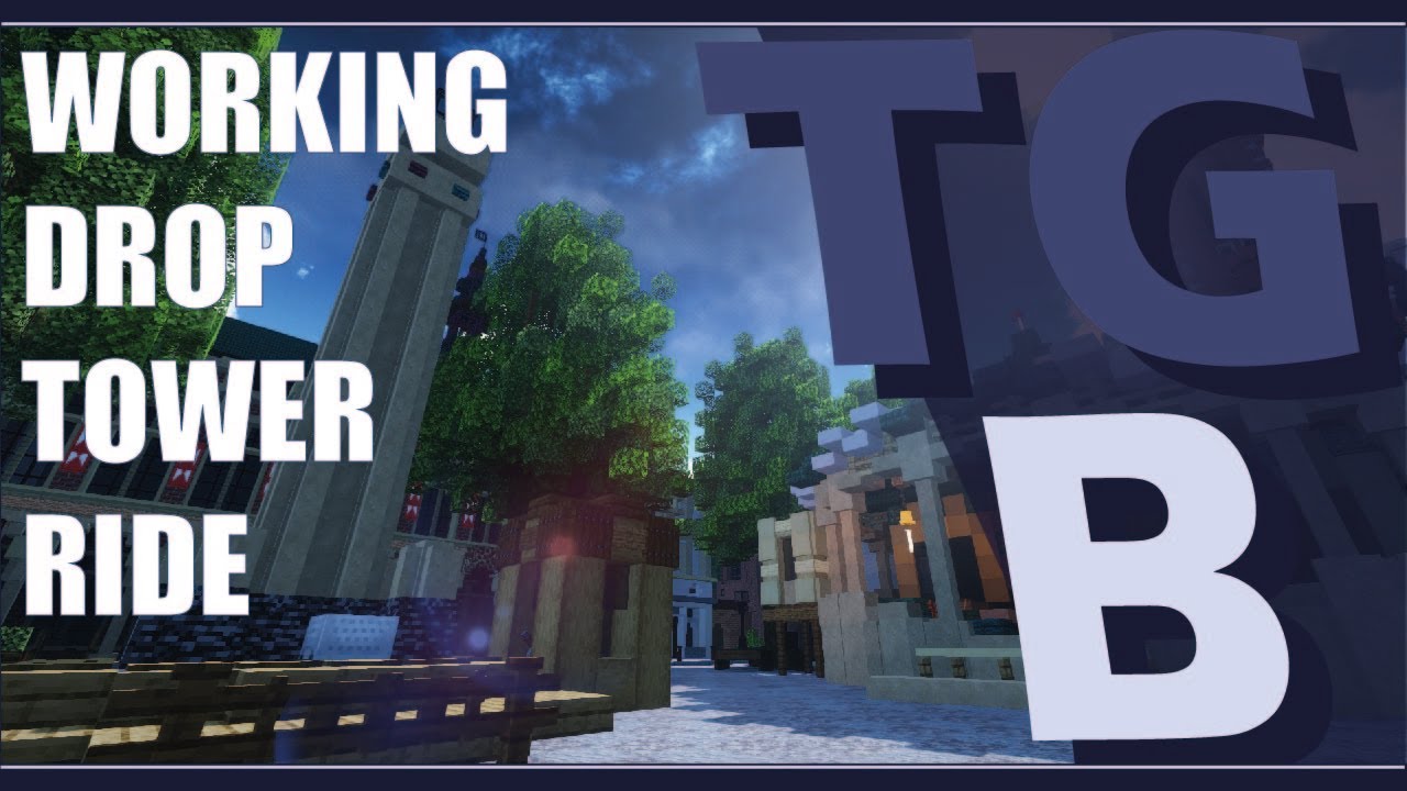Working Minecraft carnival ride: The Drop Tower (speedbuild) - YouTube