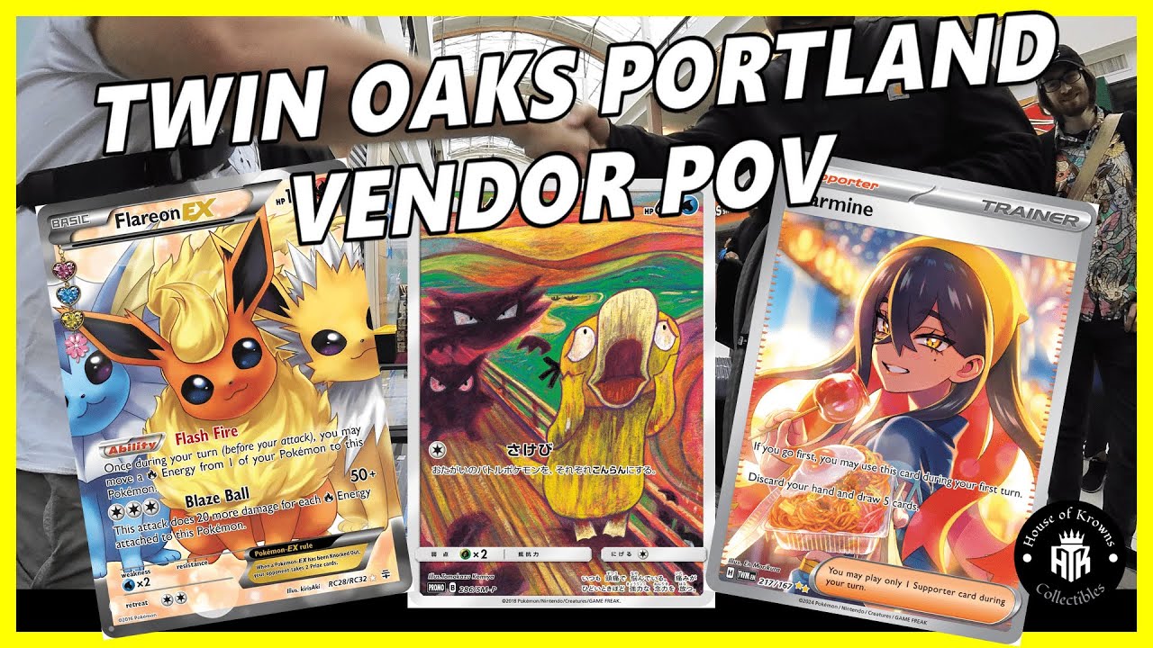 WE BACK! AT TWIN OAKS PORTLAND CARD SHOW VENDOR POV! #pokemon # ...