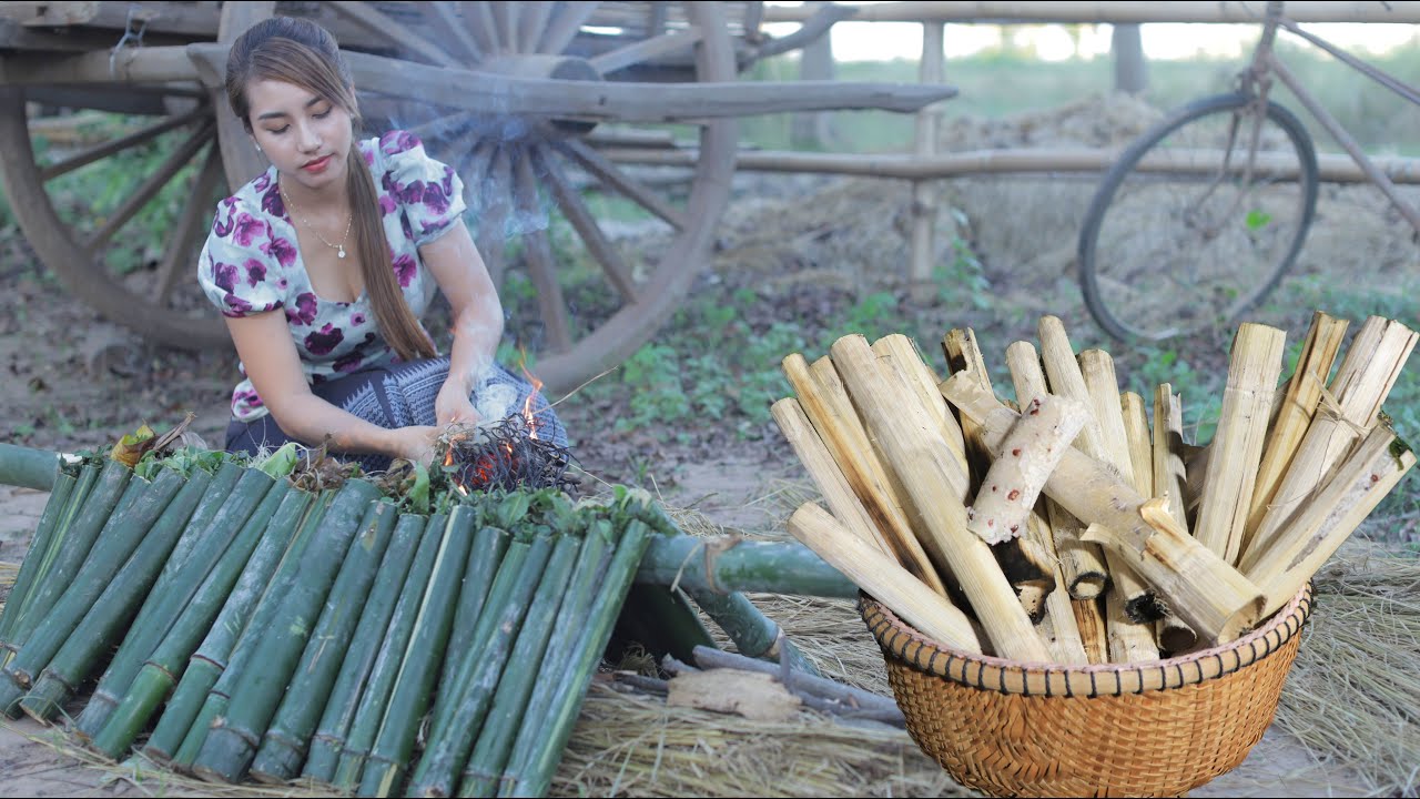 How to grilled bamboo sticky rice cake in my homeland - Polin lifestyle ...