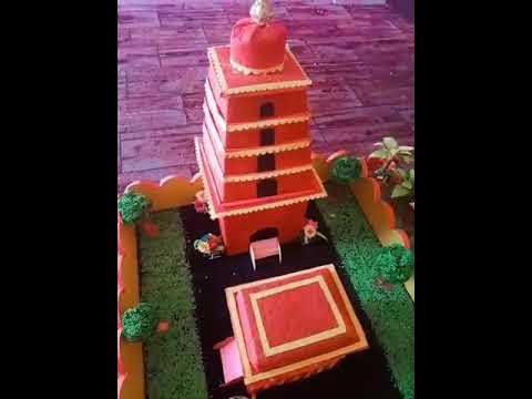 Tanjore temple model for school project/chart work/using cardboard and ...