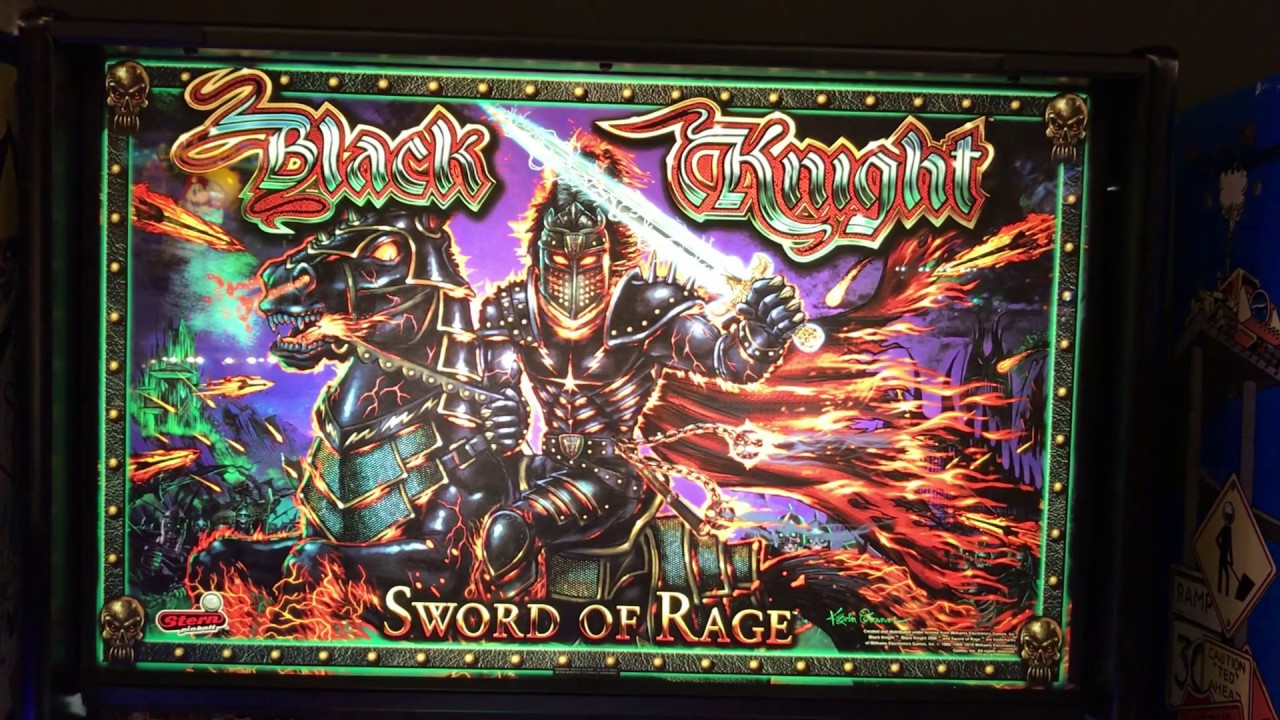 Black Knight Premium Pinball Machine Backglass - Translite - Playfield ...