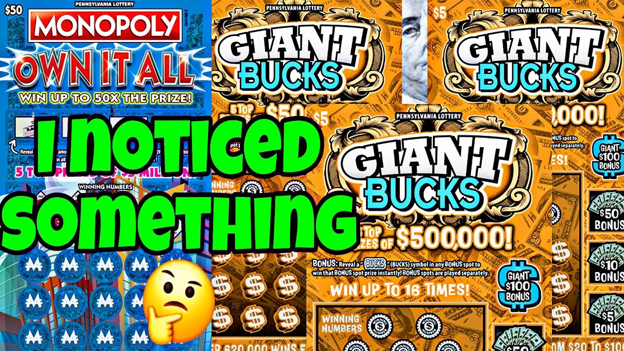 PA LOTTERY 🔵 GIANT BUCKS & MONOPOLY SCRATCH OFF TICKETS # ...