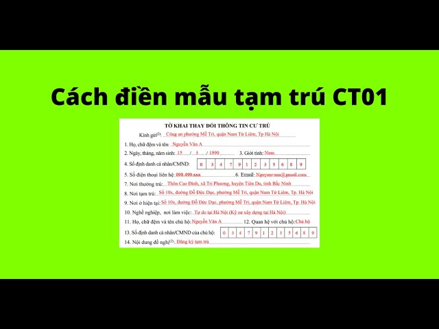 999+ Mẫu khai CT01 Hướng dẫn chi tiết