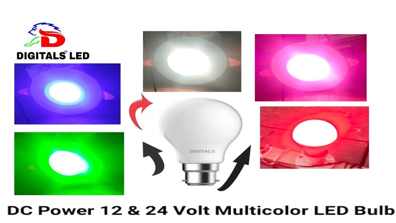 DC 12 & 24 Volt Multi Colour LED Bulb - YouTube