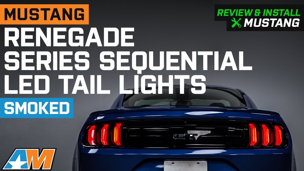 2015-2023 Mustang Renegade Series Sequential LED Tail Lights; Gloss ...